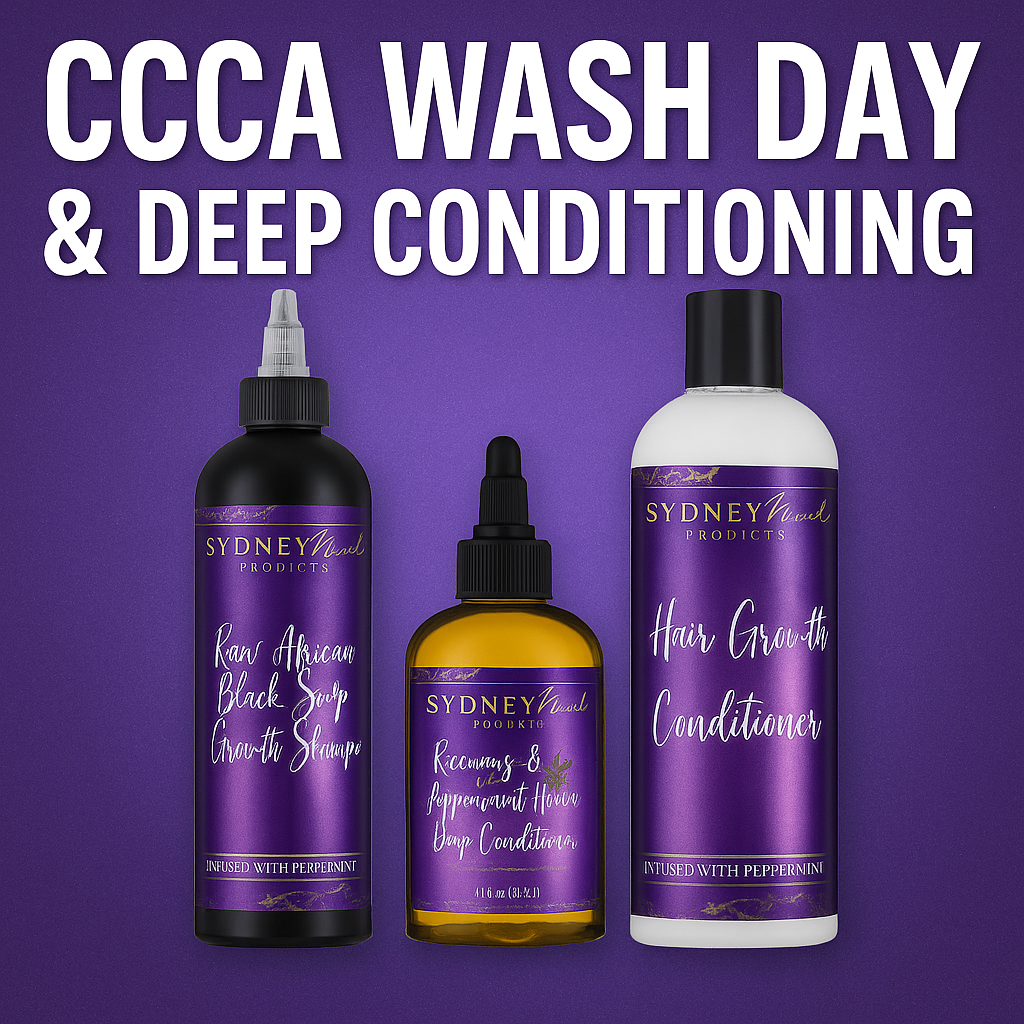 🌿 CCCA Alopecia Wash Day Routine: Herbal Deep Conditioner + Growth Tri ...
